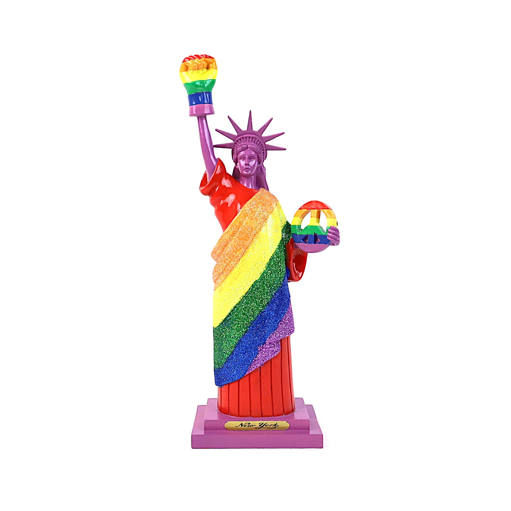 12" RAINBOW PRIDE LADY LIBERTY STATUE – Christmas and City